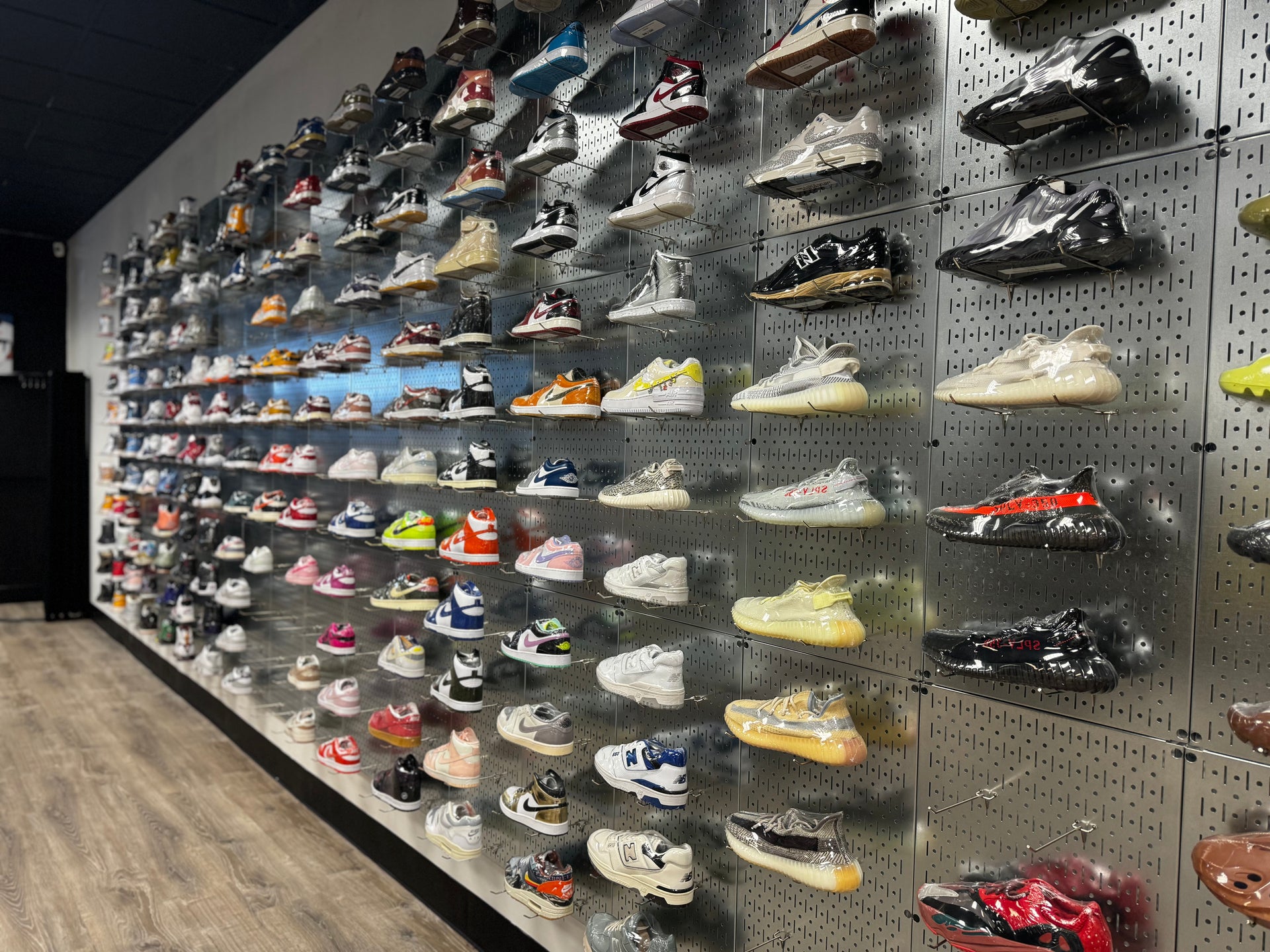 sneaker display wall